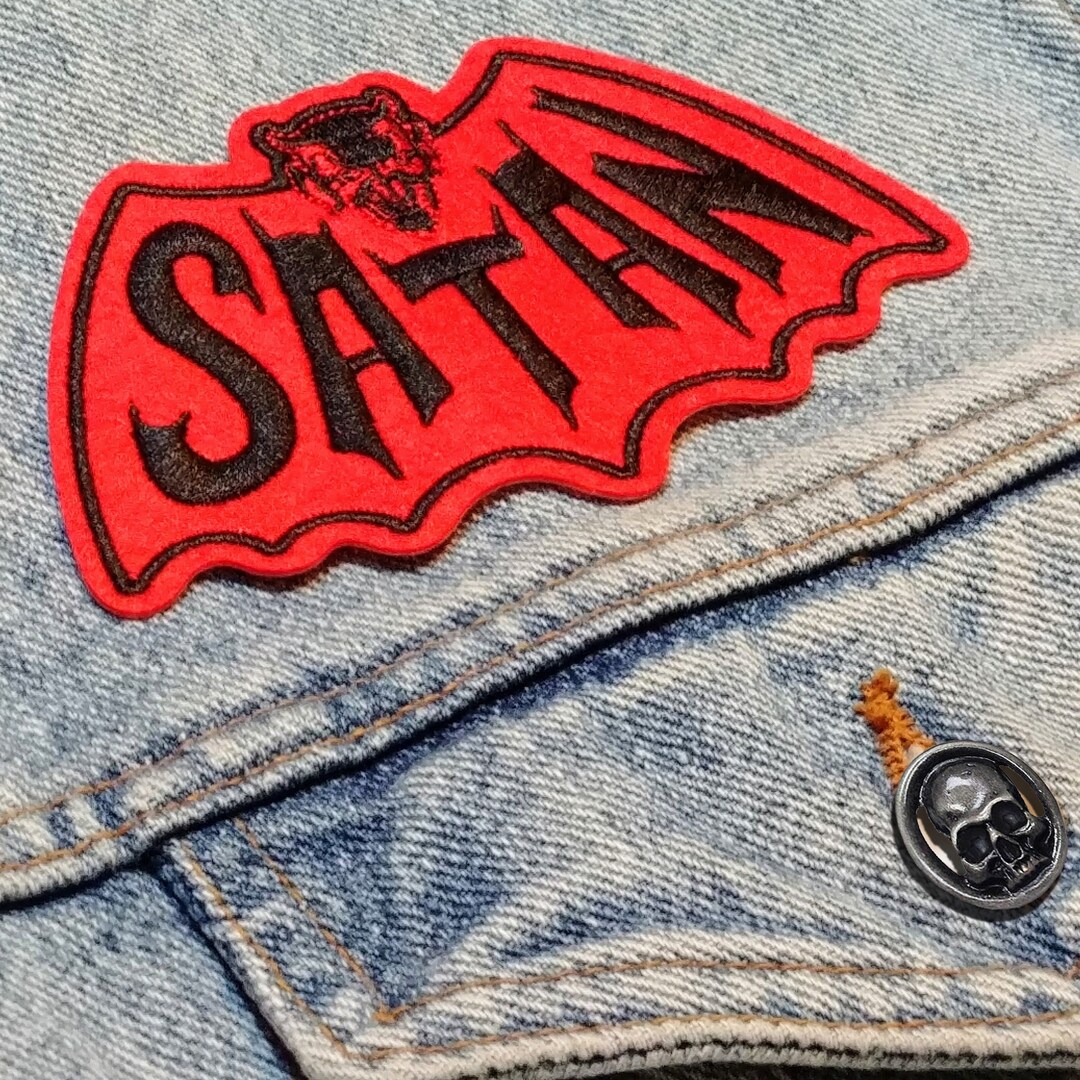 Satan Devil Bat Man Vintage Style Logo 4.5 Inch Embroidered Patch - Etsy