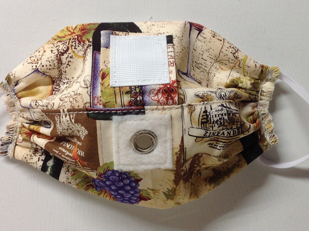 Drinking Face Mask, Straw Drinking Mask, Wine Label Face Mask, Washable ...