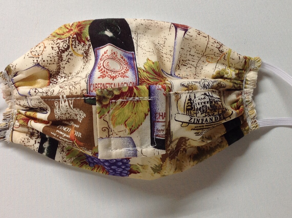 Drinking Face Mask Straw Drinking Mask Wine Label Face Mask | Etsy