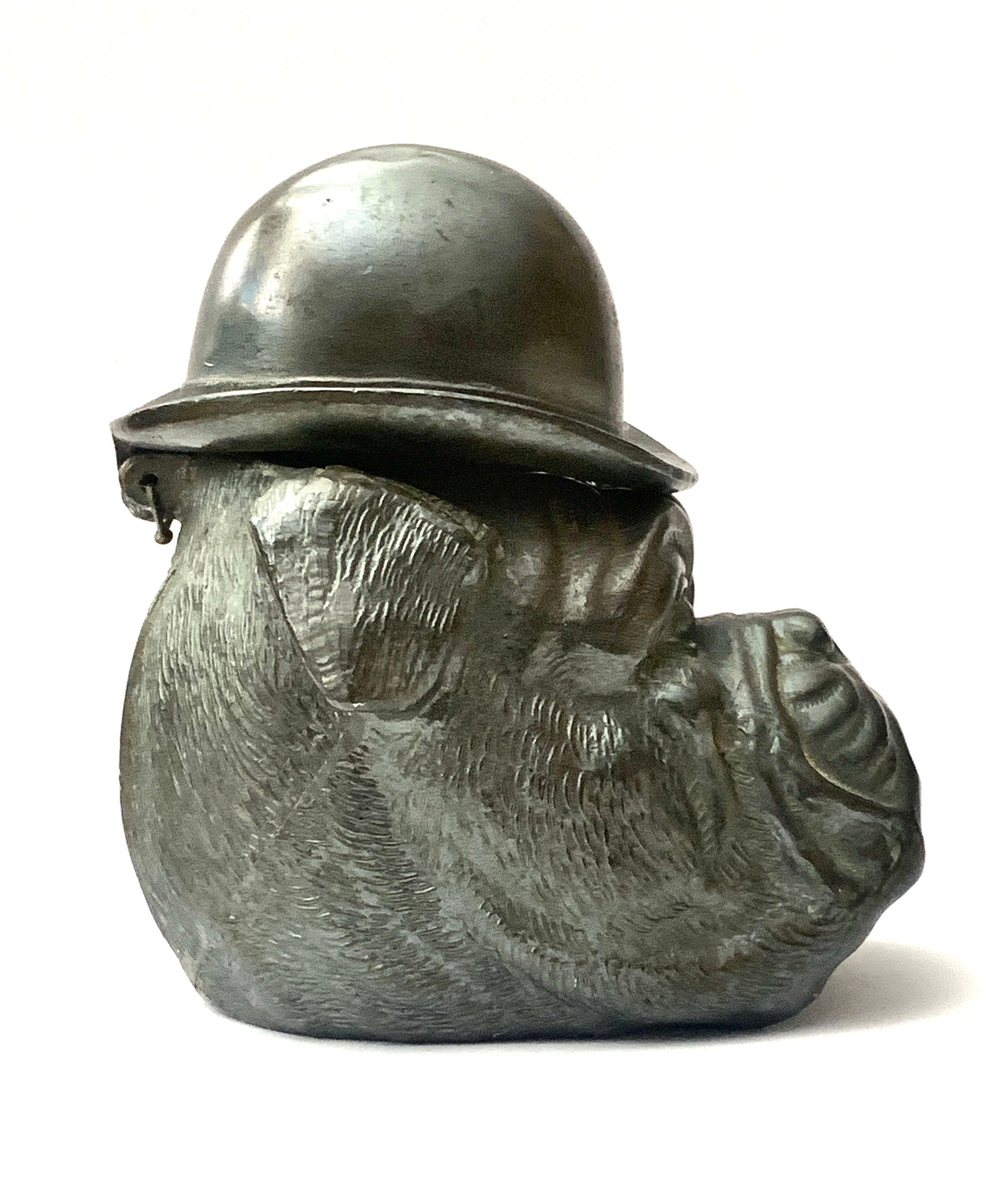 Rare Antique Art Deco English Bulldog Dapper Derby Hat Metal - Etsy