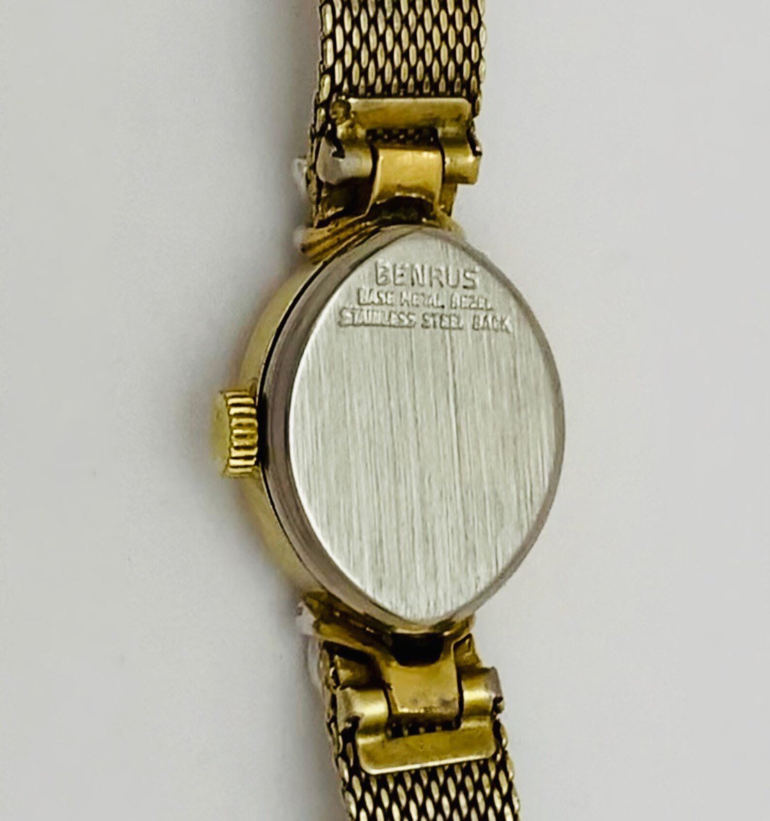 Vintage 1950s Benrus 21 Jewel Mechanical Ladies Wristwatch Diamond ...