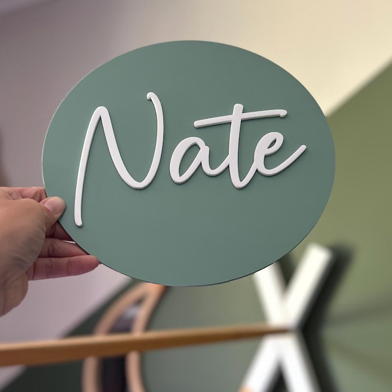 Personalised 3D Acrylic Name Sign | Childrens Bedroom Door Plaque ...