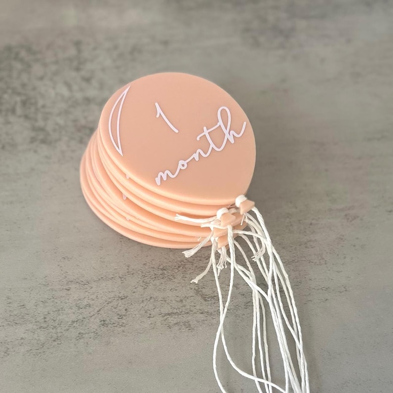 Balloon Monthly Milestone Disc Set, Balloon-shaped Baby Photo Props, My ...