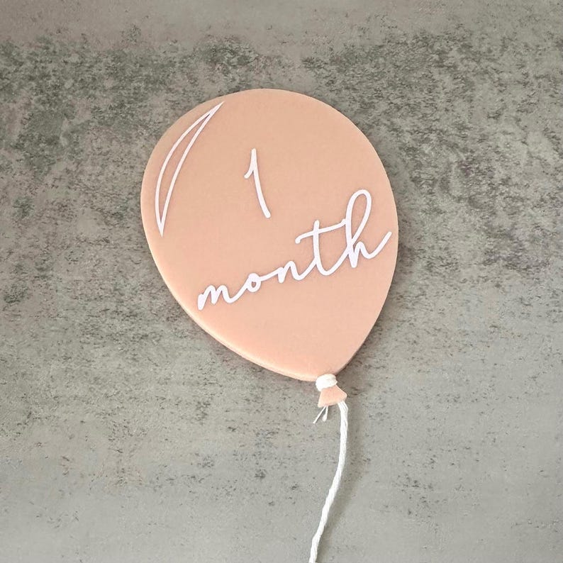 Balloon Monthly Milestone Disc Set, Balloon-shaped Baby Photo Props, My ...