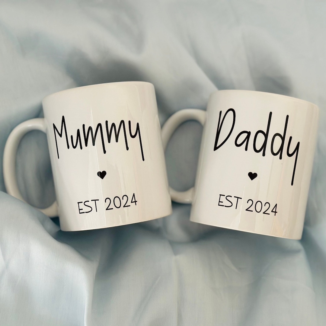 Mummy and Daddy Matching Mug Set, Gift for New Parents, Gift for Mum ...
