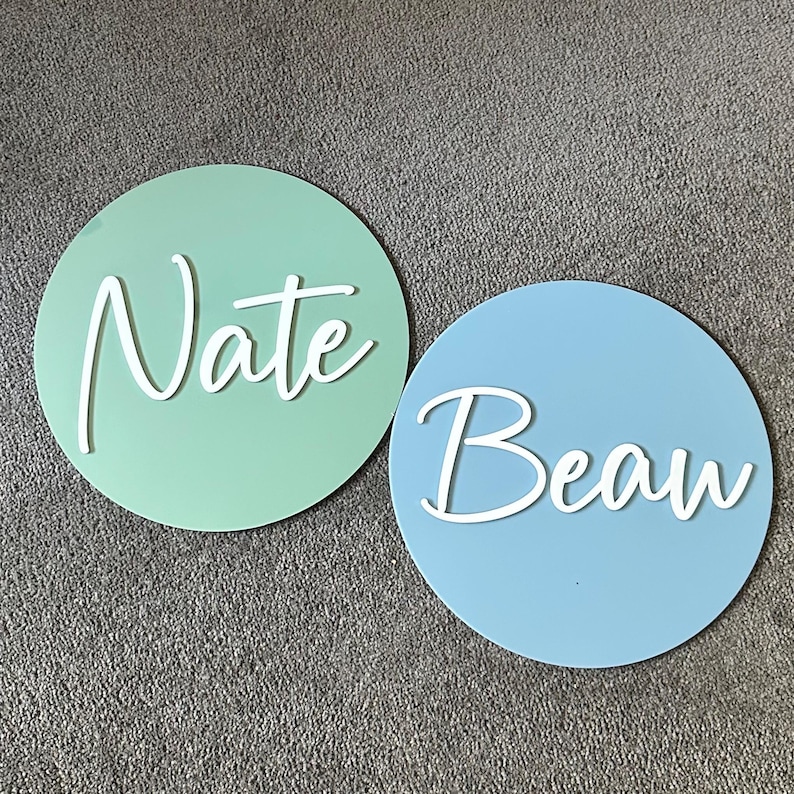 Personalised 3D Acrylic Name Sign | Childrens Bedroom Door Plaque ...