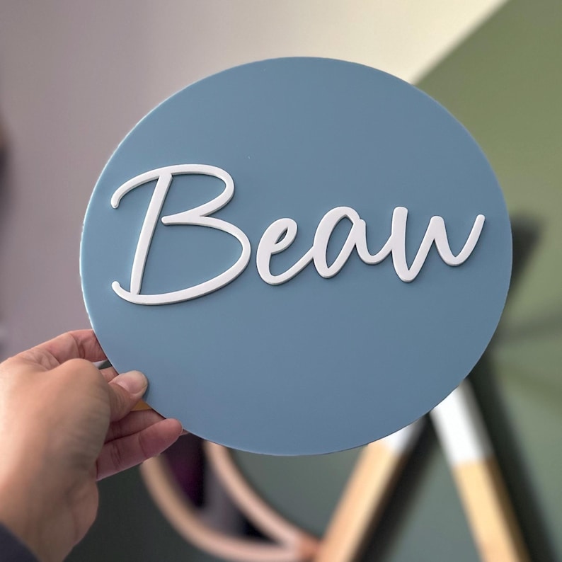 Personalised 3D Acrylic Name Sign | Childrens Bedroom Door Plaque ...