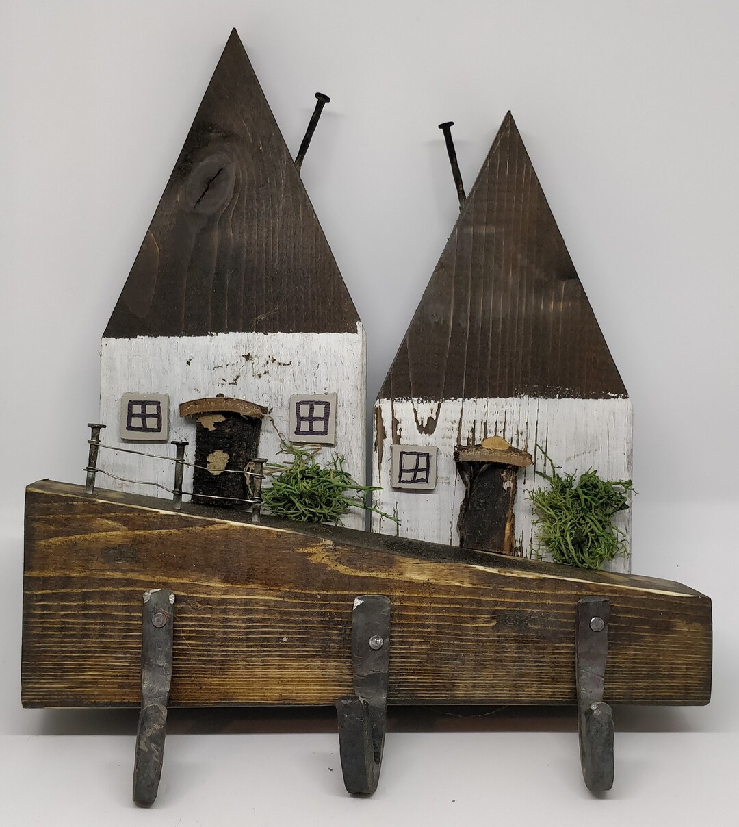 Wooden House Key Holder, Key Holder, Entryway Key Holder, Key Hook, Key ...