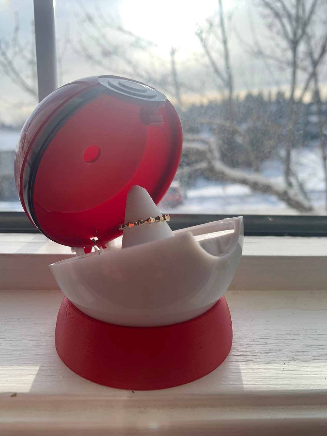 Pokeball Proposal / Wedding Ring Holde - 3D Printed - Etsy