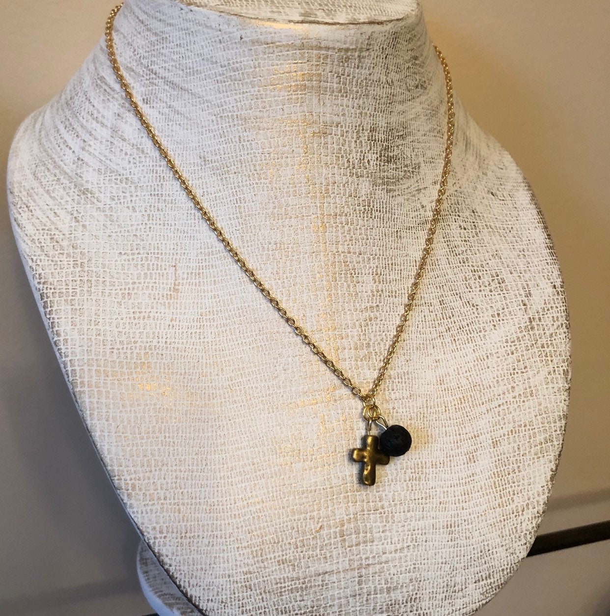 Cross Diffuser Necklace // Essential Oil Diffuser // Cross Jewelry ...