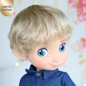 Custom 13-14'' Doll Wig tedd Blonde Fits Most 13-14'' Doll Head ...
