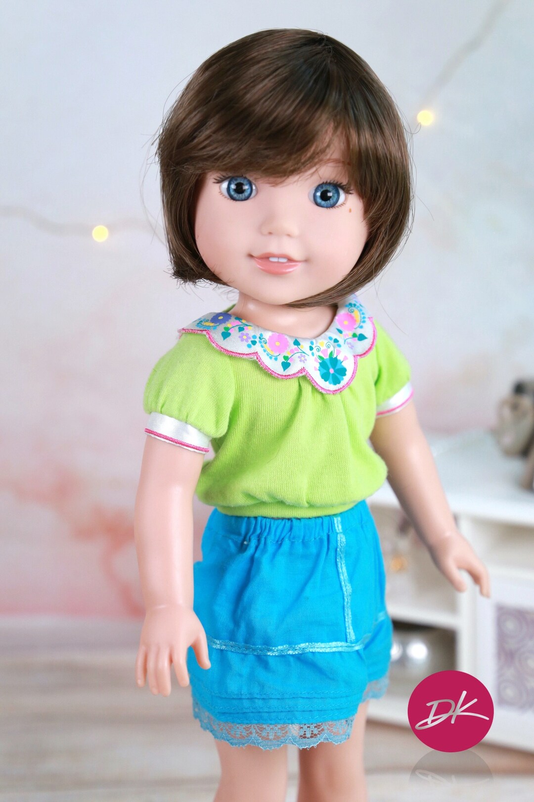 Modacrylic Wig for Wellie Doll | Polly |doll Wig 8-9''| Fits RRFF, BJD ...