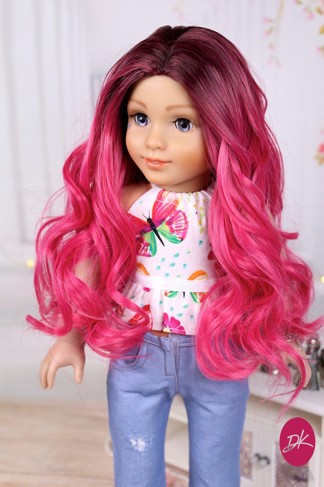 American Doll Wig ORCHID Doll of A Kind 10-11 Head Size Made to Fit 18 ...