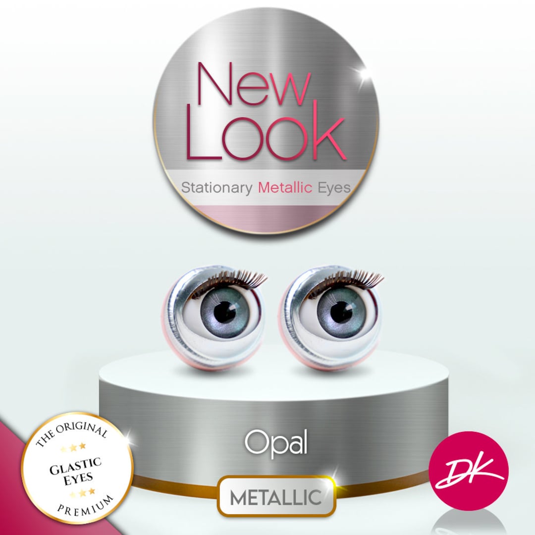Opal Metallic Glastic Premium Doll Eyes - Fits Most 18'' Doll American ...