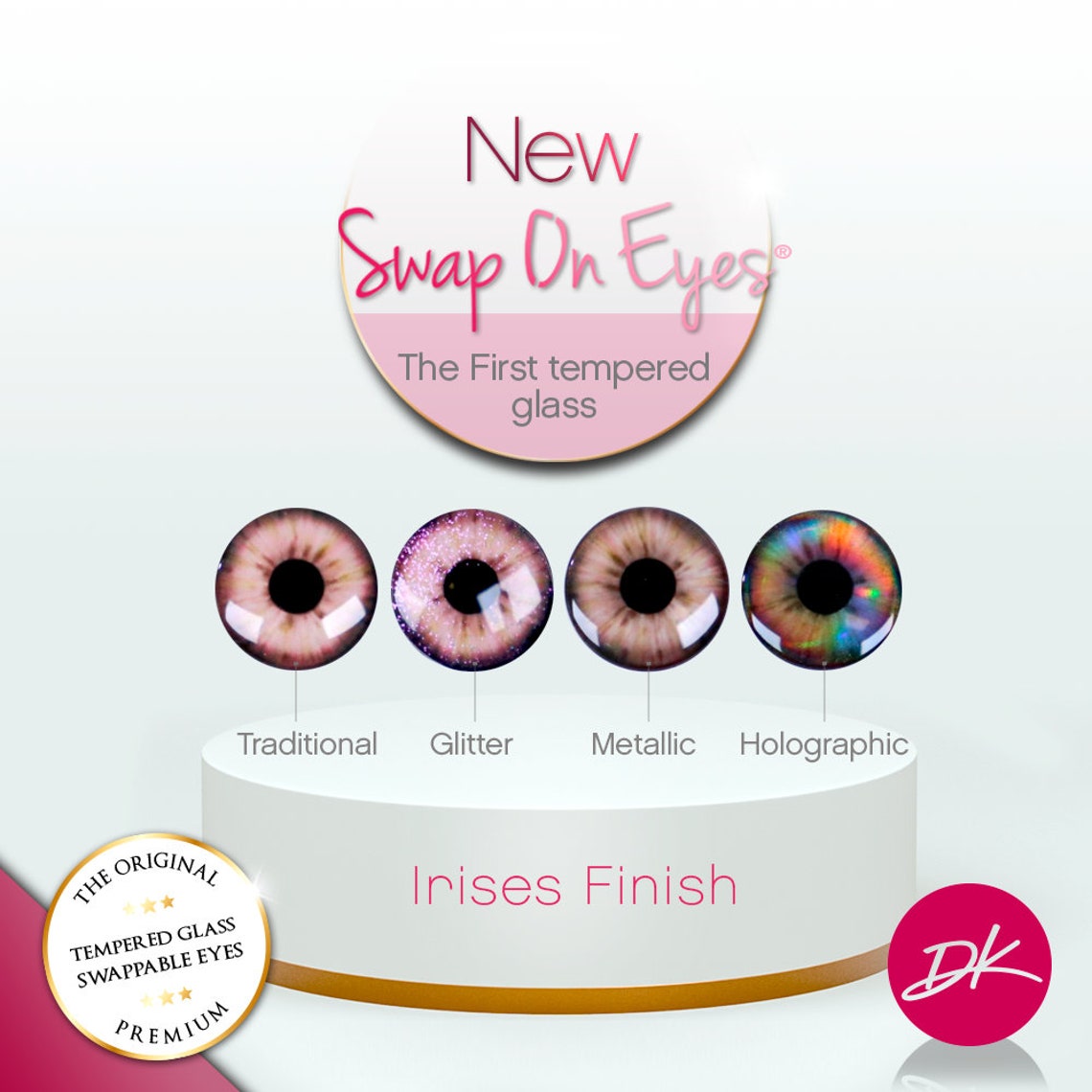 Starter Kit 04 - Tempered Glass Irises for Swap on Eyes Doll Eyes Fits ...