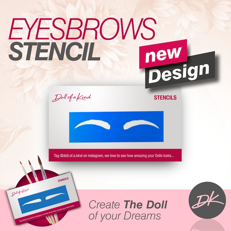 Dolls Eyebrow Stencils - Etsy