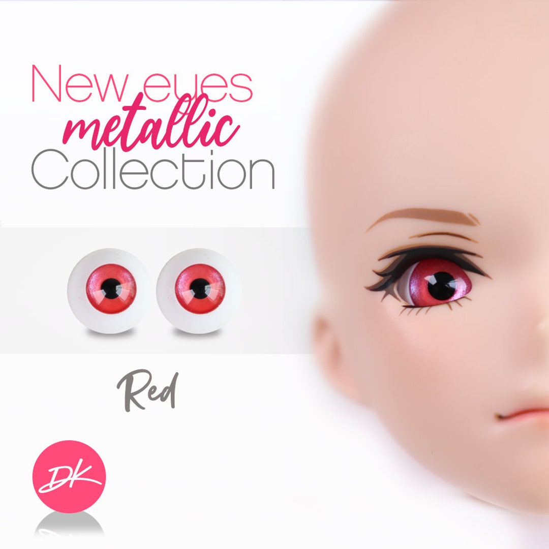 Smart Doll Glastic Metallic Eyes "red" Metallic Doll Eyes ,doll Eyes ...