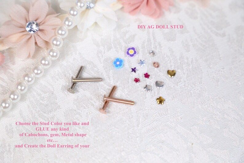 American Doll DIY Stud Earring - American Doll Earring - Fits American ...