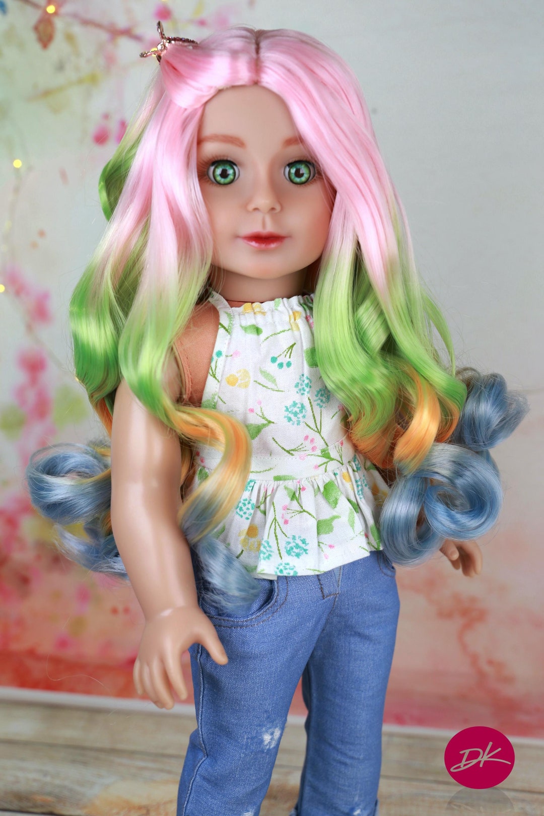American Doll Wig Layla Doll of A Kind 10-11 Head Size Made to Fit 18 ...