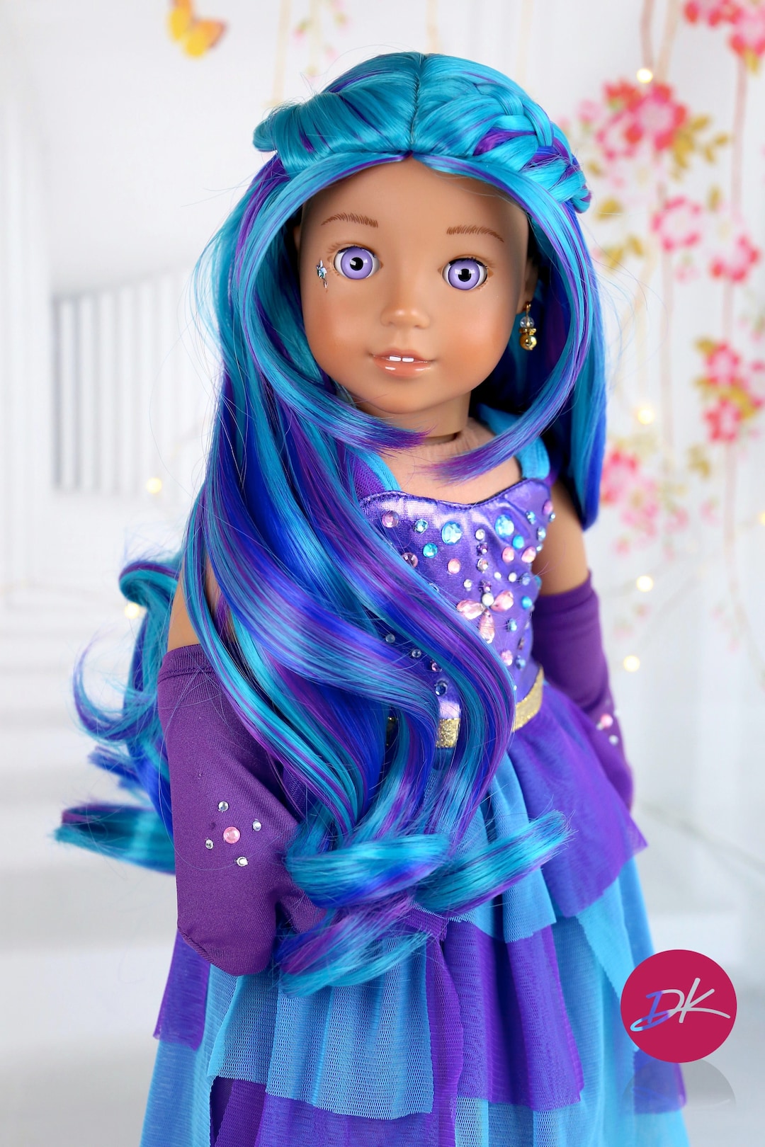 Custom 18 Inch Doll Wig Sapphire Wig Fits Most Doll Head Etsy