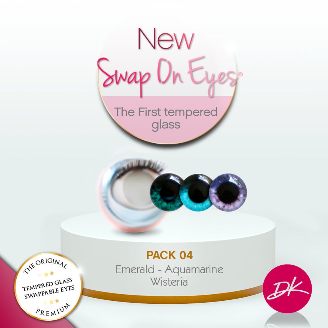 Starter Kit 04 - Tempered Glass Irises for Swap on Eyes Doll Eyes Fits ...