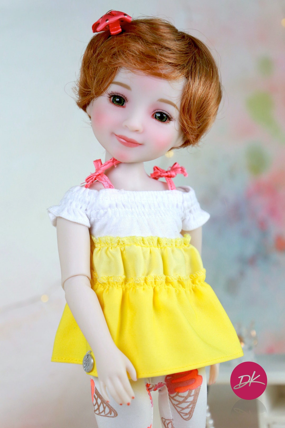 Modacrylic Wig for Wellie Doll | Luli |doll Wig 8-9''| Fits RRFF, BJD 1/3, Heart 4 Heart or Any ...