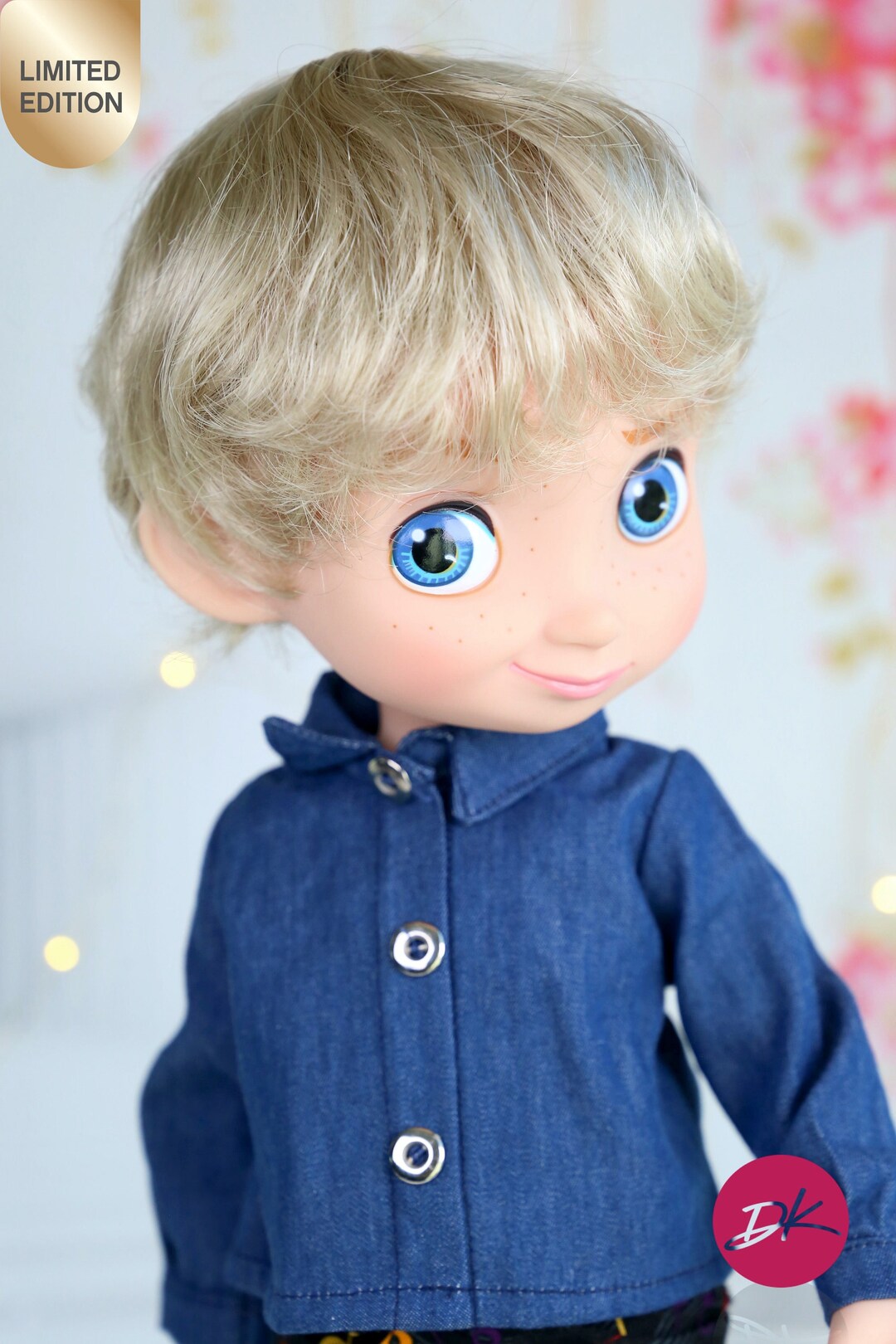 Custom 13-14'' Doll Wig tedd Blonde Fits Most 13-14'' Doll Head ...
