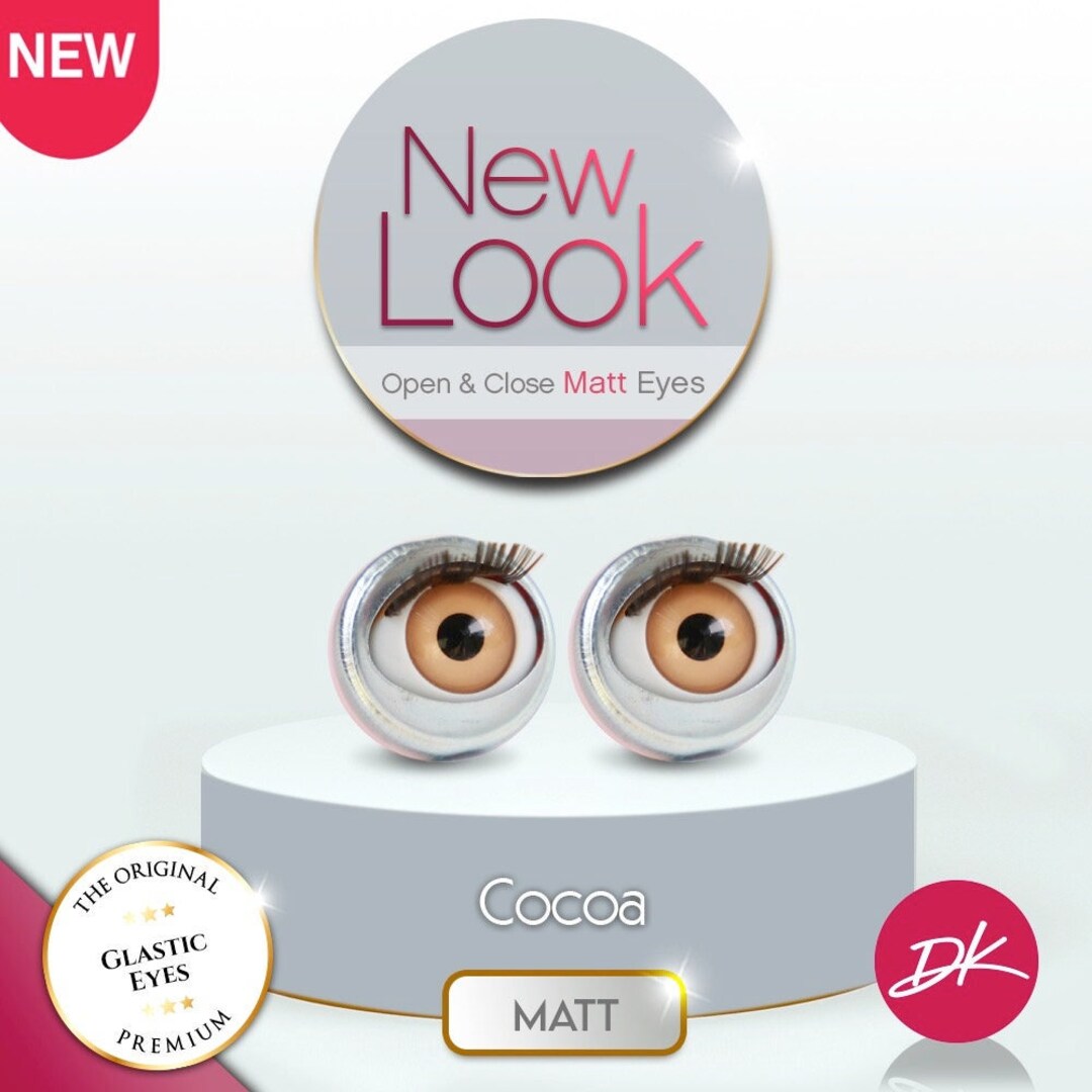 Cocoa Matt Glastic Premium Doll Eyes - Fits Most 18'' Doll American ...