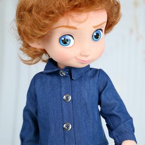 Custom 13-14'' Doll Wig "tedd" - Fits Most 13-14'' Doll Head - Animator ...