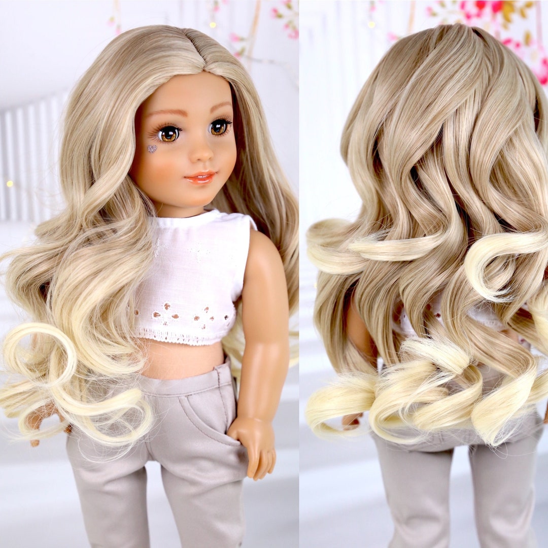 Custom 18 Inch Doll Wig BUTTERY Doll of A Kind 10-11 Head Size Made to ...