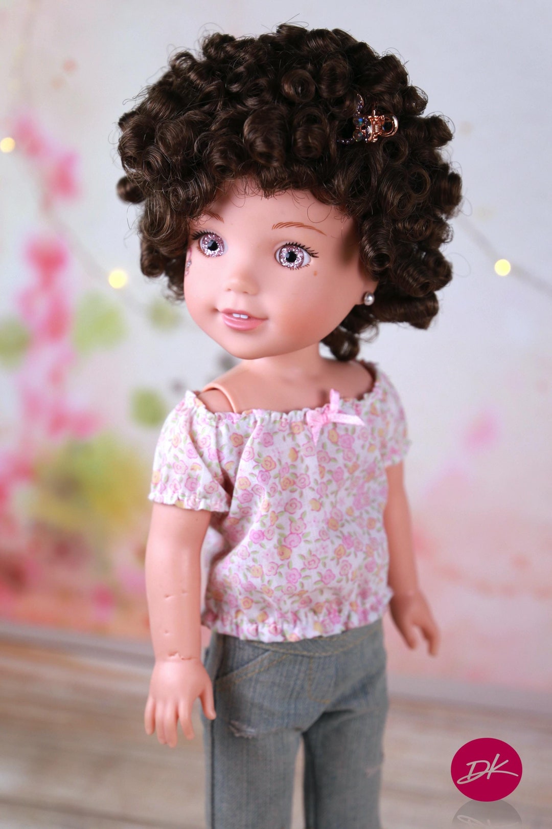 Modacrylic Wig for Wellie Doll | Leslie |doll Wig 8-9''| Fits RRFF, BJD ...