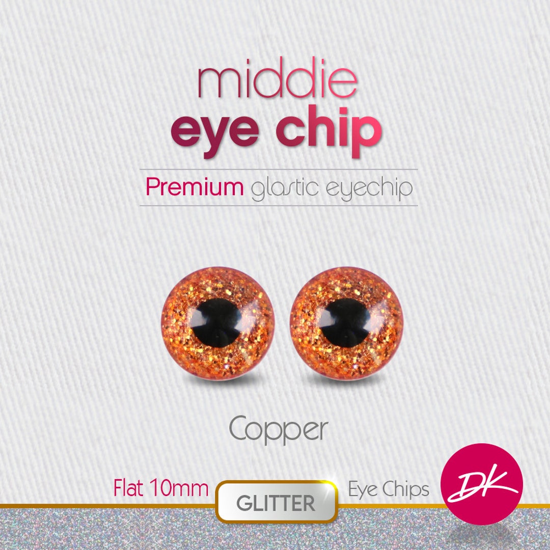 Premium Glastic Eye Chip for Middie Doll Glitter COPPER - Luxury Doll ...