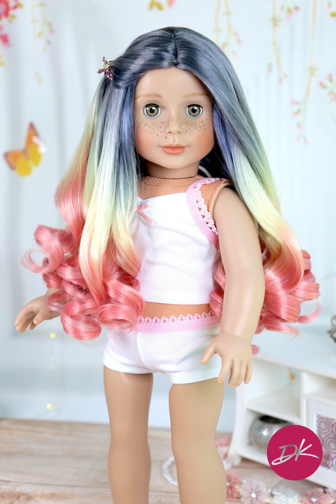 American Doll Wig Connie Doll of A Kind 10-11 Head Size Made to Fit 18 ...