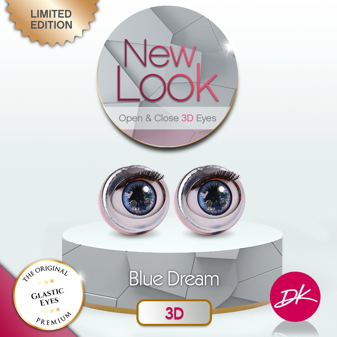Blue Dream Glastic 3D Premium Doll Eyes - Fits Most 18'' Doll American ...