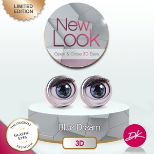 Blue Dream Glastic 3D Premium Doll Eyes - Fits Most 18'' Doll American ...