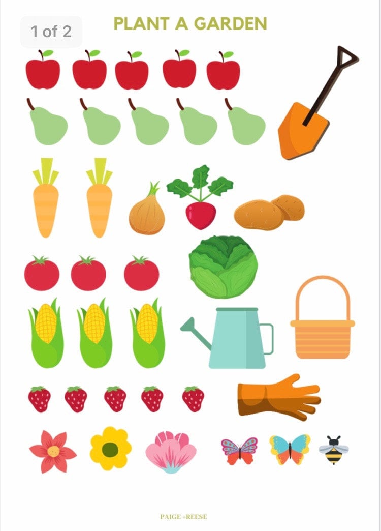Plant a Garden, Digital, Printable, Garden, Activity, Spring, Kids ...