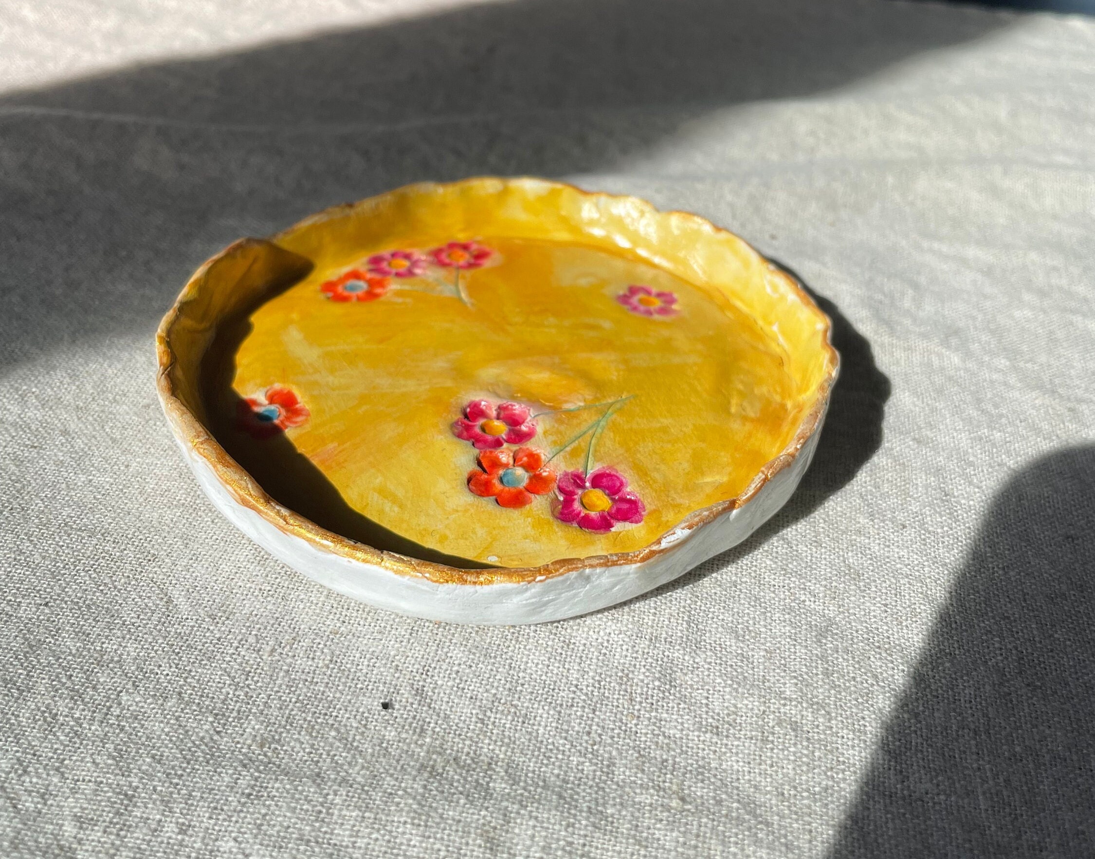 Clay Ring Dish Dish Set Clay Catch All Dish Ring Bowl Clay - Etsy