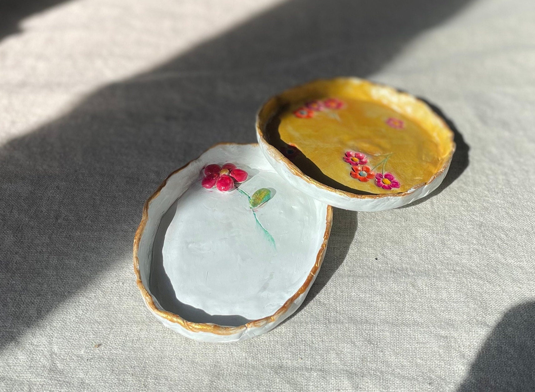 Clay Ring Dish Dish Set Clay Catch All Dish Ring Bowl Clay - Etsy