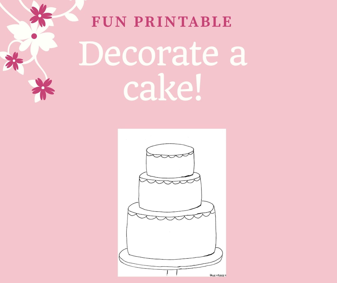 Decorate a Cake, Print, Digital, Crafts , Arts, Kids, Cake, - Etsy