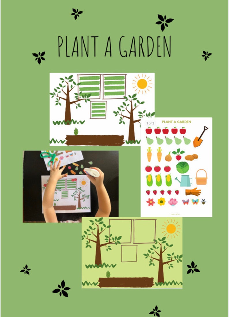 Plant a Garden, Digital, Printable, Garden, Activity, Spring, Kids ...