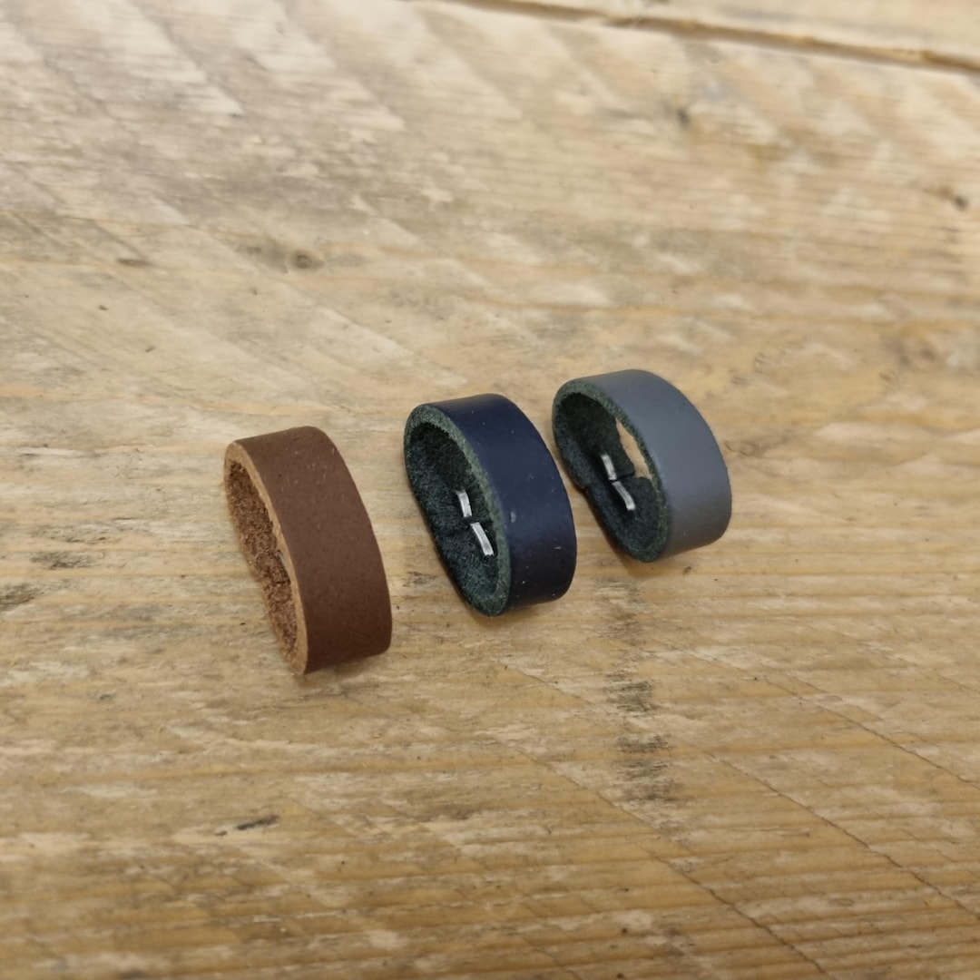 X2 Genuine Leather Belt Loops/keepers, 25mm. Navy/grey/brown - Etsy