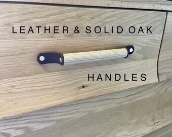 Thick Flat Leather Drawer Handles Leather Cabinet Pulls - Etsy
