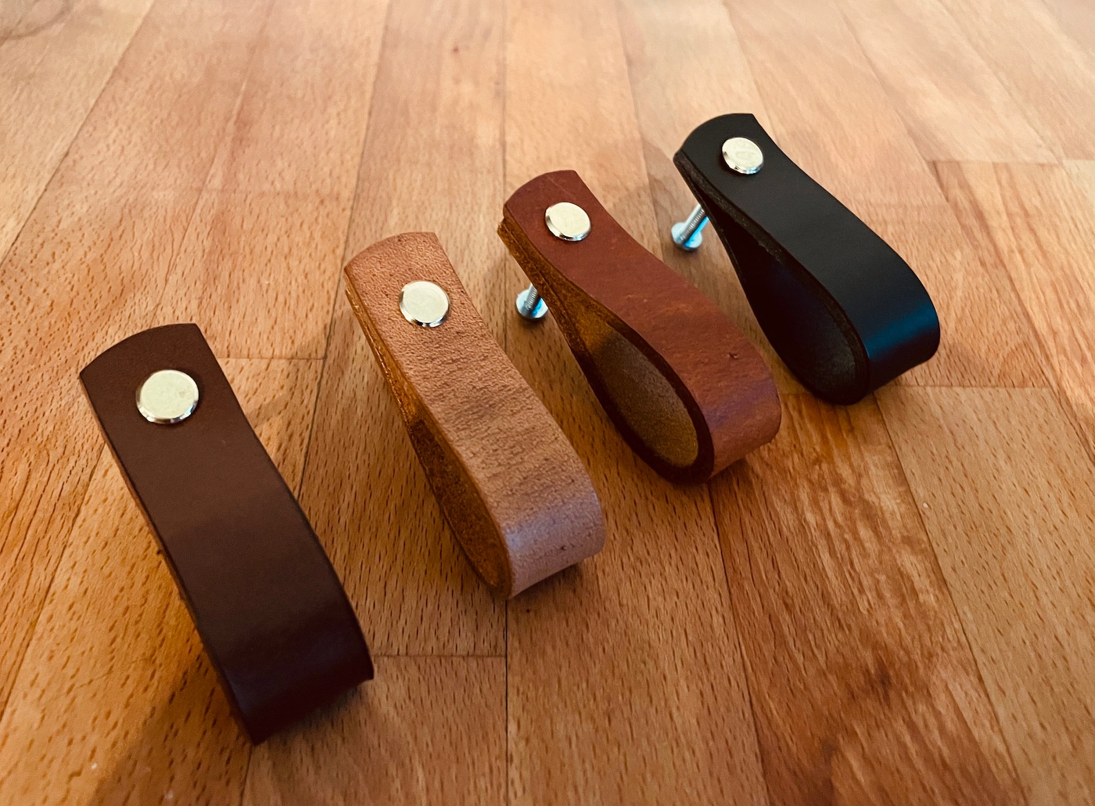 Thick Leather Drawer Handles Leather Cabinet Pulls Leather - Etsy