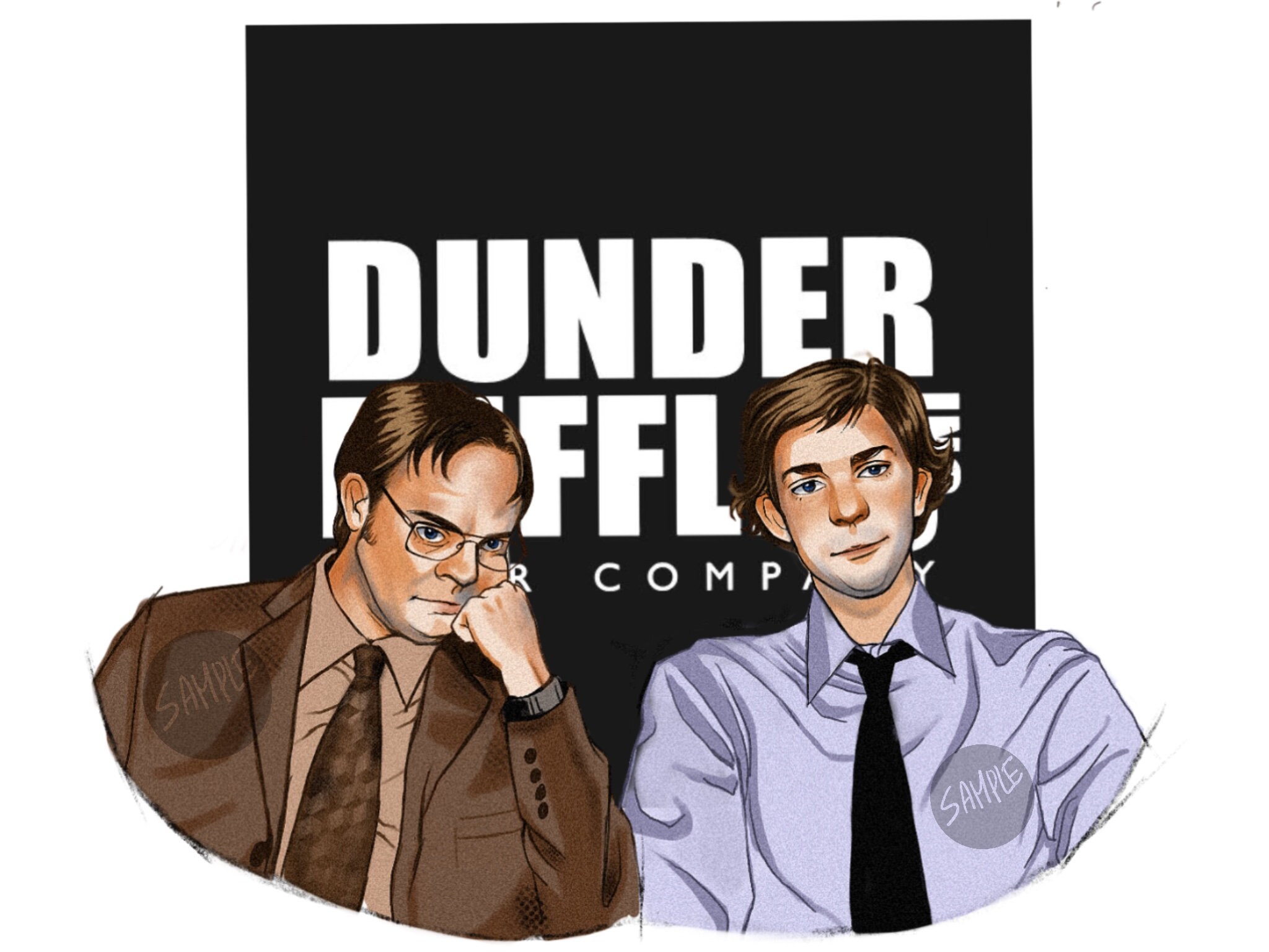 The Office TV Series Printable Illustration.jepg - Etsy