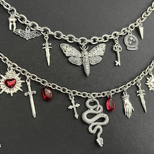 CUSTOM CHARM NECKLACE Build Your Own, Gothic Kitsch Necklace, Create ...