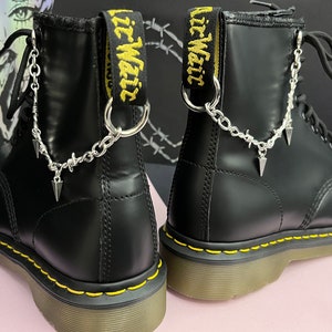 BARBED WIRE & SPIKE Boot Chain, Hardware Grunge Boot Charms, Shoe ...