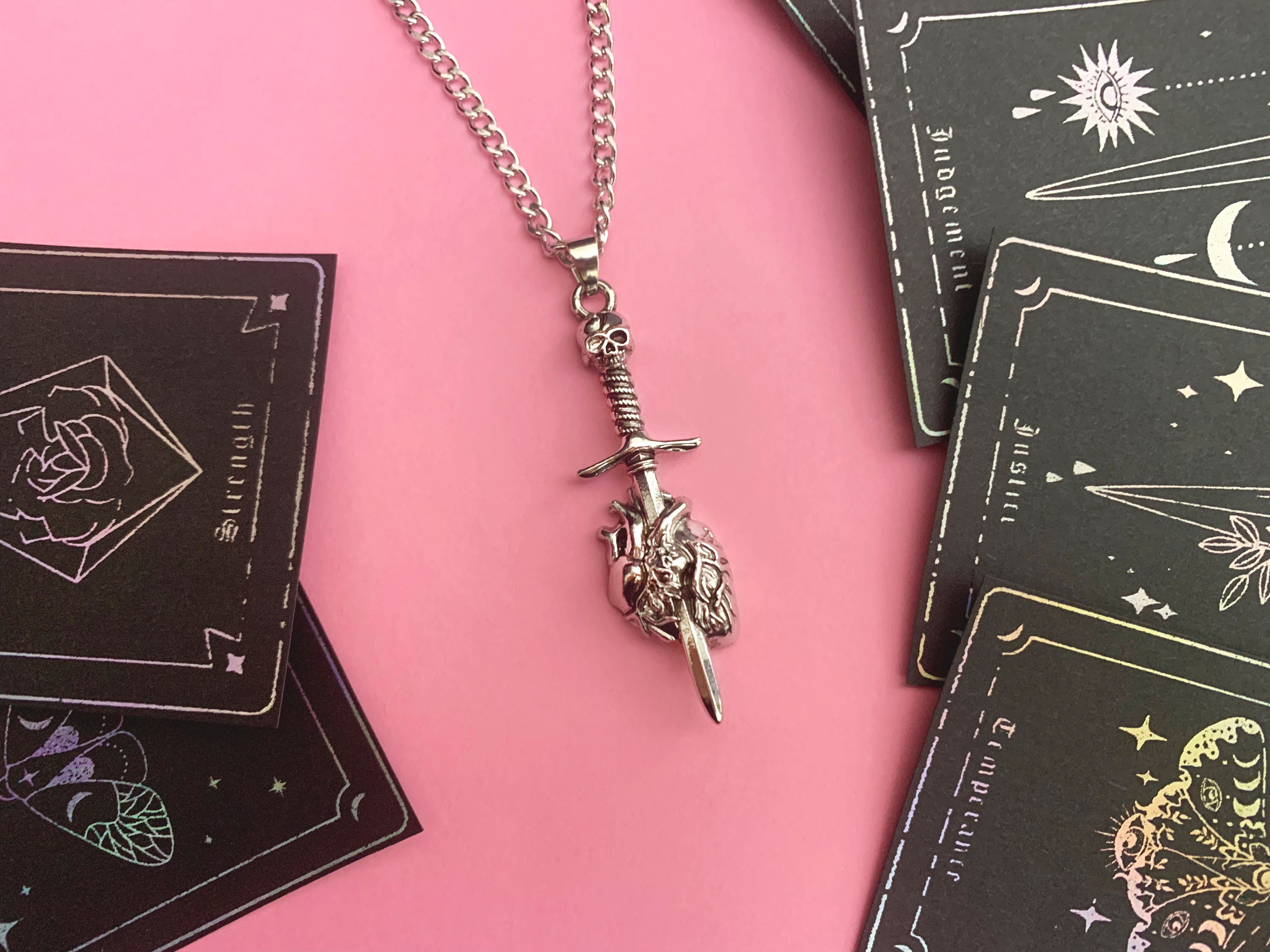 ANATOMICAL HEART DAGGER Necklace Stainless Steel Choker - Etsy