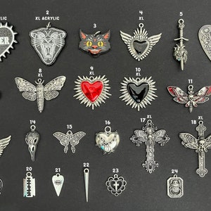 CUSTOM CHARM NECKLACE Build Your Own, Gothic Kitsch Necklace, Create ...