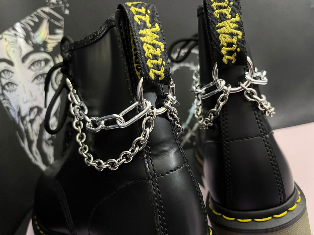 HARDWARE DOUBLE STEEL Boot Chains, O Ring Boot Charm, Chunky Grunge ...