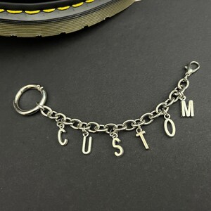 CUSTOM WORD NAME Boot Chain Charms Hardware Grunge Charm, Shoe ...